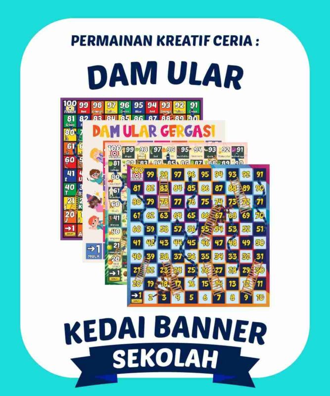 PERMAINAN : DAM ULAR - KedaiBannerSekolah.com
