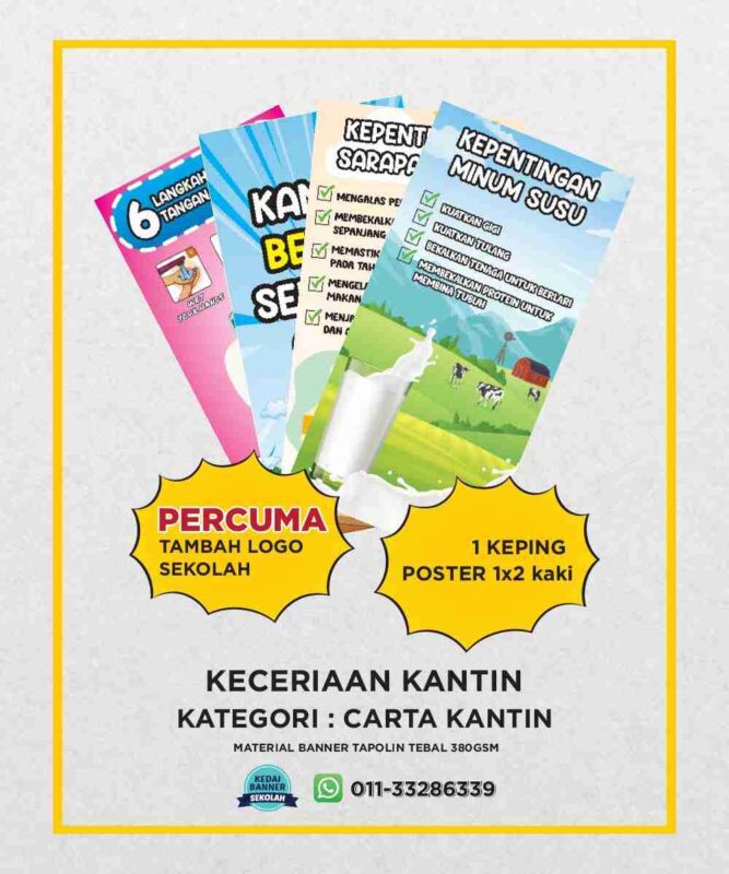 POSTER : KECERIAAN KANTIN - KedaiBannerSekolah.com