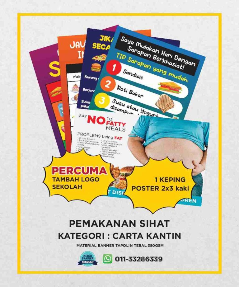 POSTER : PEMAKANAN SIHAT - KedaiBannerSekolah.com