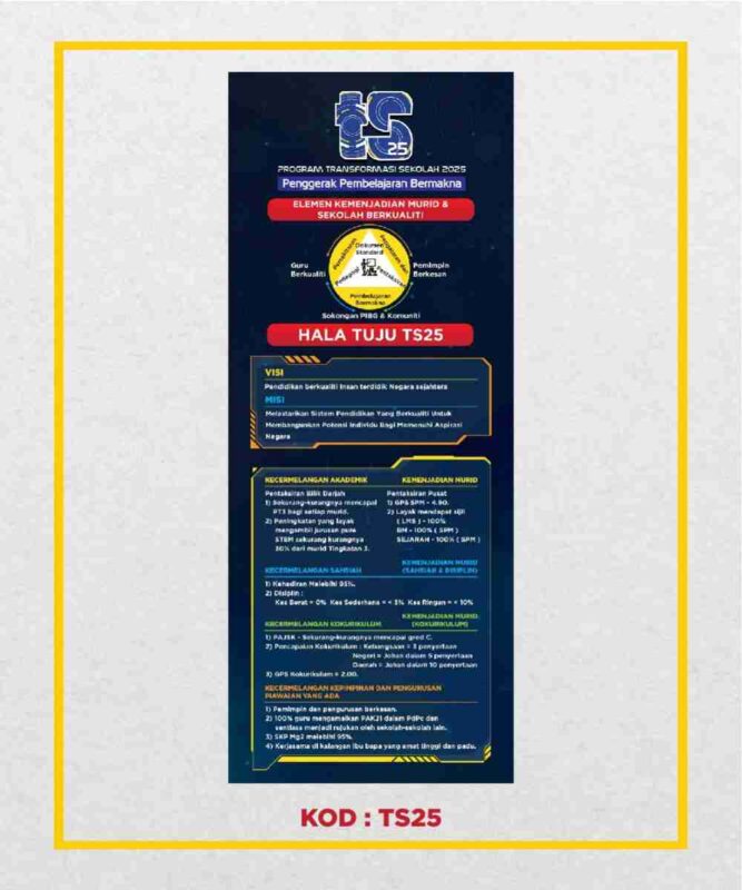 BUNTING : TRANSFORMASI SEKOLAH 2025 (TS25) - KedaiBannerSekolah.com
